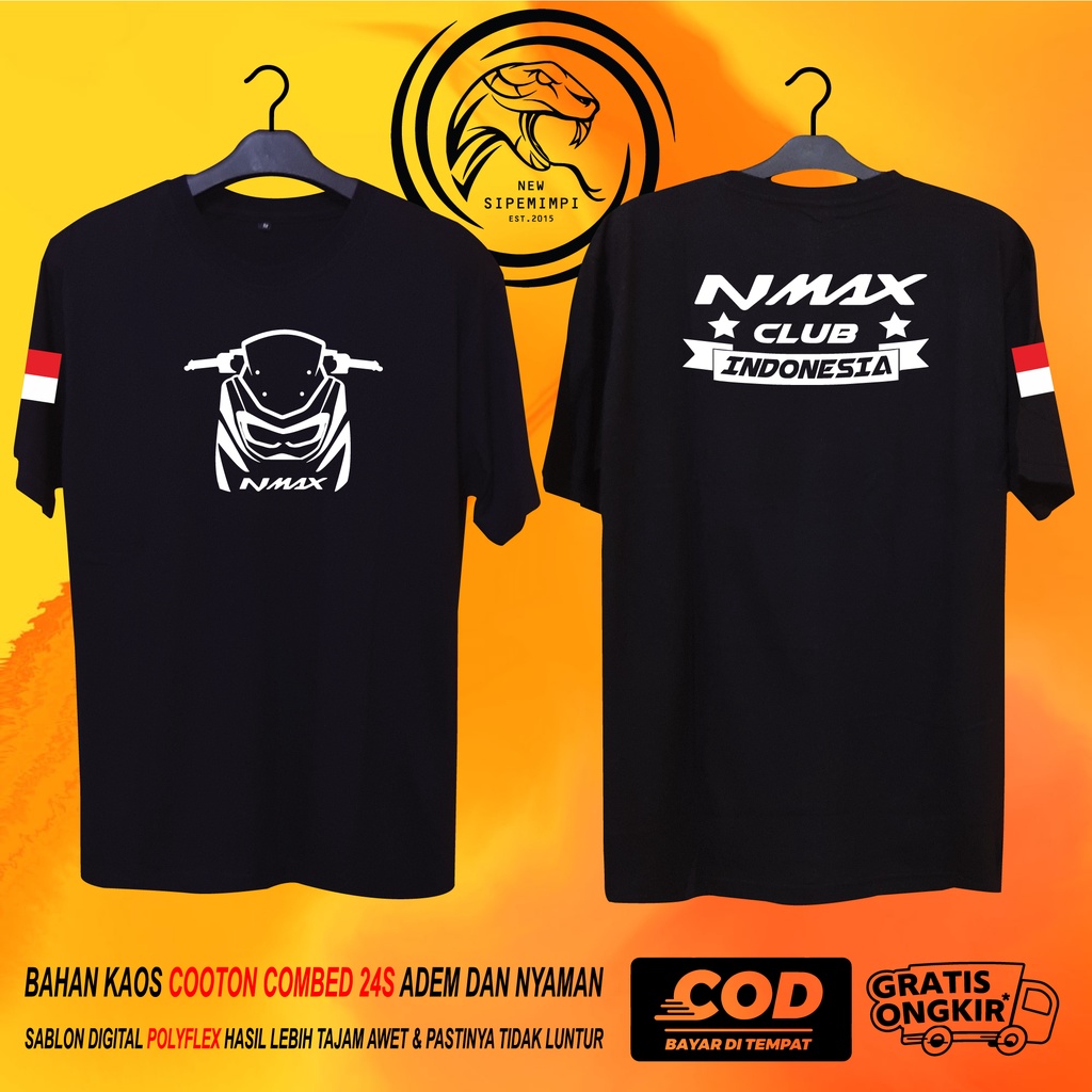 Jual BAJU KAOS MOTOR YAMAHA NMAX NEW CLUB DAN RIDER INDONESIA KATUN COMBED 24S PREMIUM | Shopee ...