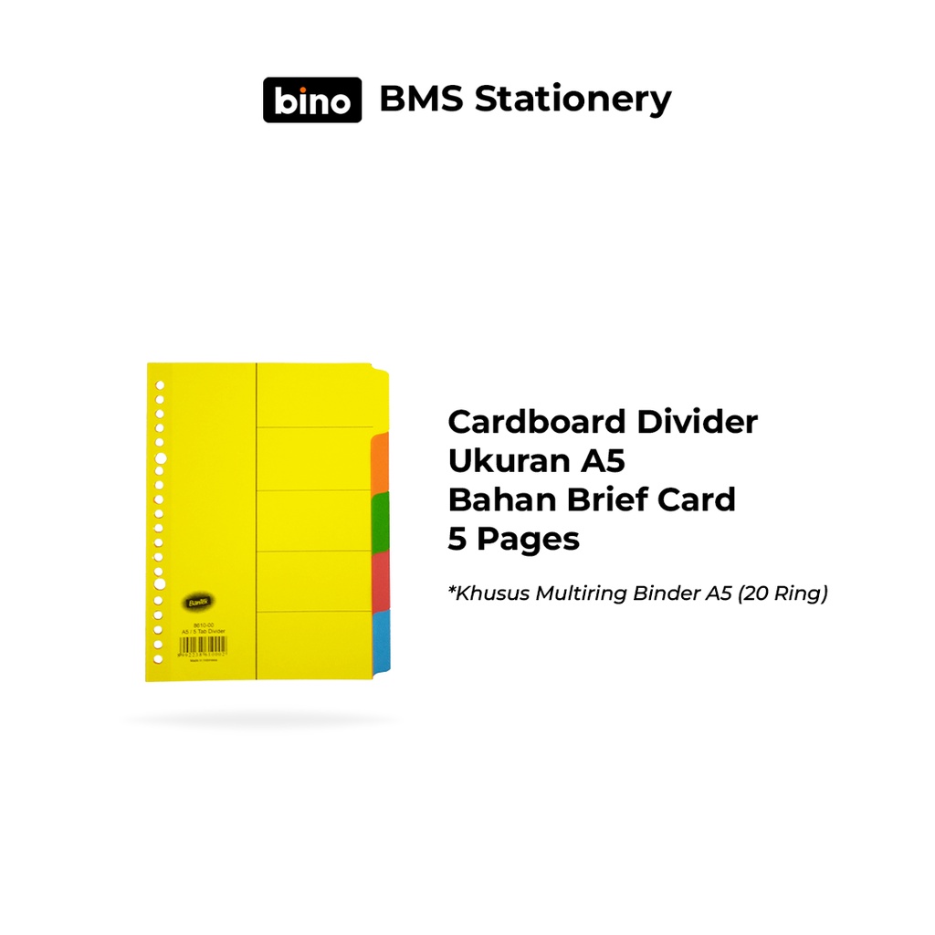 Jual [BMS Bekasi] Bantex Pembatas Multi Ring Binder / Cardboard Divider ...
