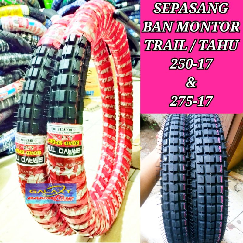 Jual SEPASANG BAN LUAR TRAIL 250-17 DAN 275-17 ban motor honda supra ...