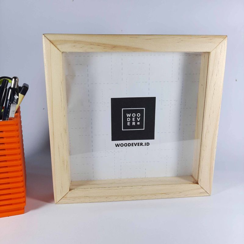 Jual Bingkai Kayu Bingkai 3D 6R cm - Bingkai Mahar Kayu Natural ...