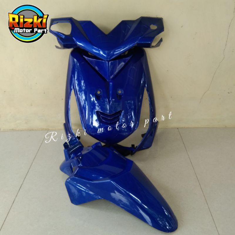 Jual Paketan Body Halus Depan Honda Beat Karbu 2010 - 2012 Biru Tua ( 3 ...