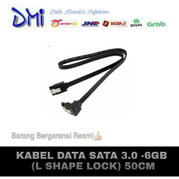 Jual Kabel Data Sata 3.0 - 6GB (l shape lock) 50 cm | Shopee Indonesia