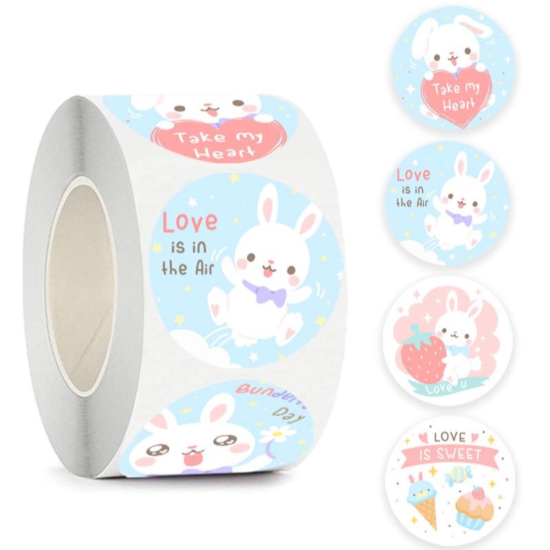Jual 50pcs Cute Bunny Blue Seal Sticker Stiker Lucu Online Shop ...