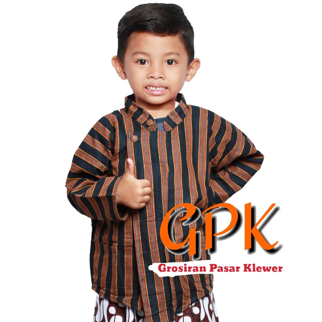 Jual Baju Surjan Lurik / Baju Lurik Anak Size Lengkap | Shopee Indonesia
