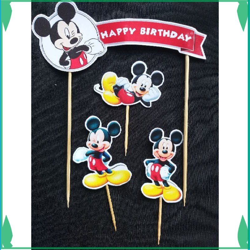 Jual TOPER CETAK TOPPER CAKE ULANG TAHUN / HIASAN KUE MICKEY MOUSE Toko ...
