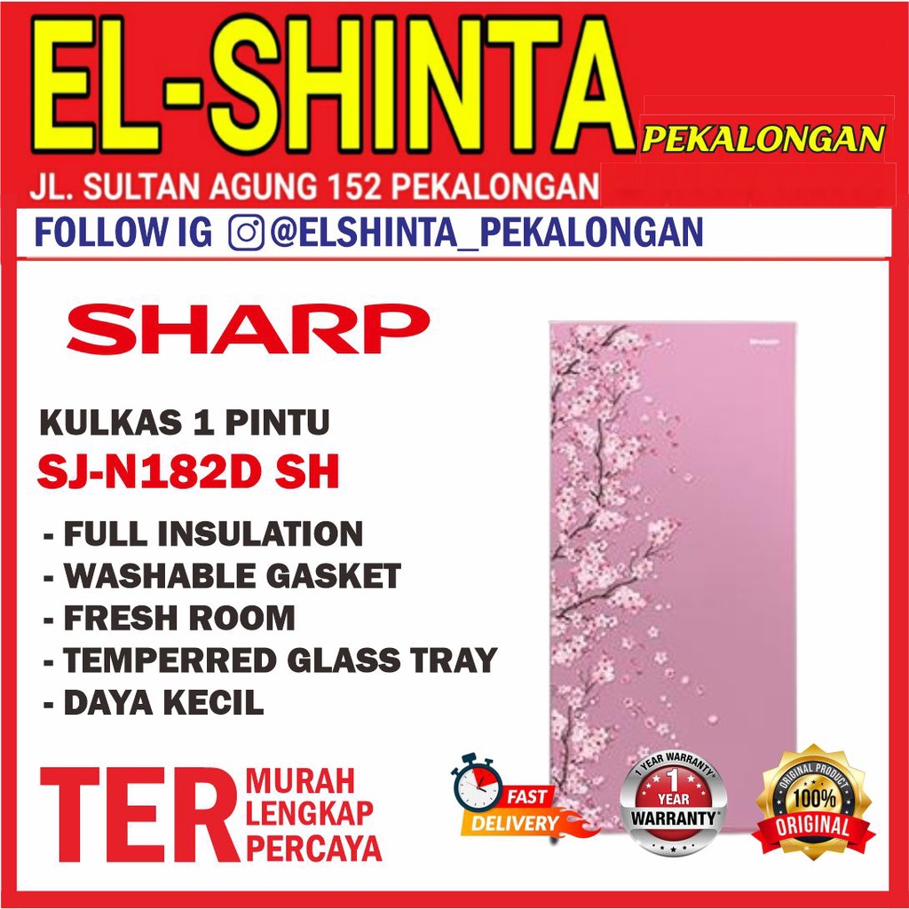 Jual KULKAS 1PINTU SHARP SJ-182 | Shopee Indonesia