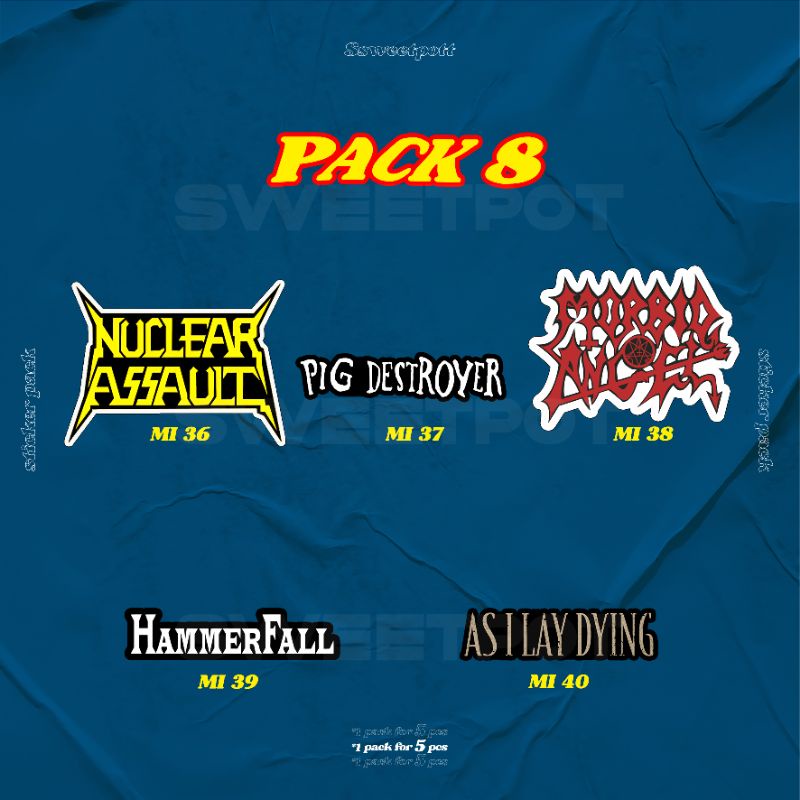 Jual (BISA COD) STICKER PACK [INTERNATIONAL METAL BAND EDITION] PART 2 ...