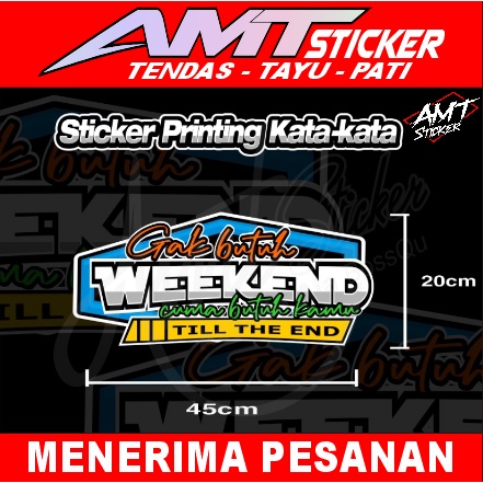Jual STIKER KATA KATA - STIKER PRINTING UKURAN 45X20 | Shopee Indonesia