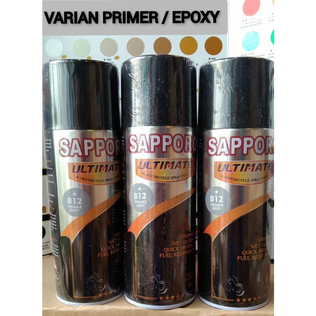 Jual pilok pilox cat semprot sapporo ultimate 400ml varian epoxy poxy primer grey b22 1k ...