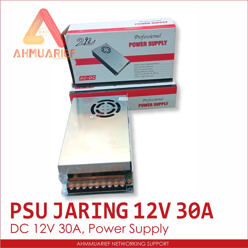 Jual ADAPTOR PSU JARING POWER SUPPLY DC 12V 30A 12 VOLT 30 AMPERE ...