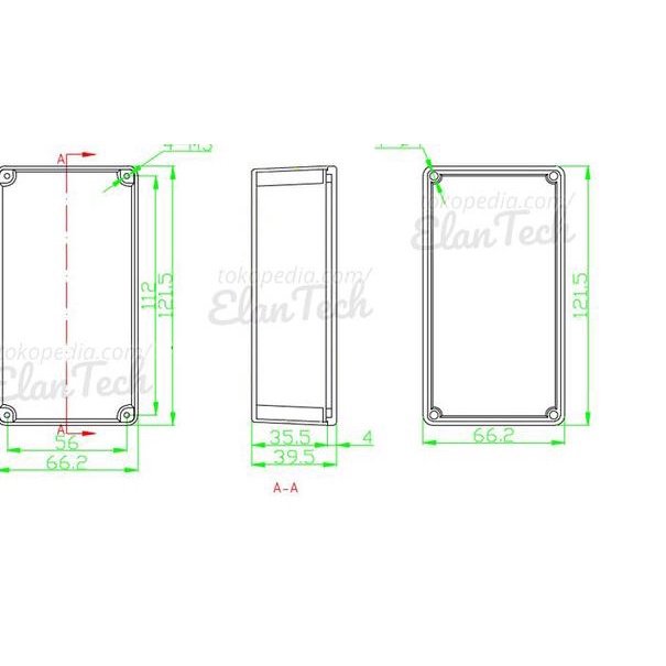 Jual Casing Alumunium 125B 1590N1 Kotak Box Efek Gitar Aluminium ...