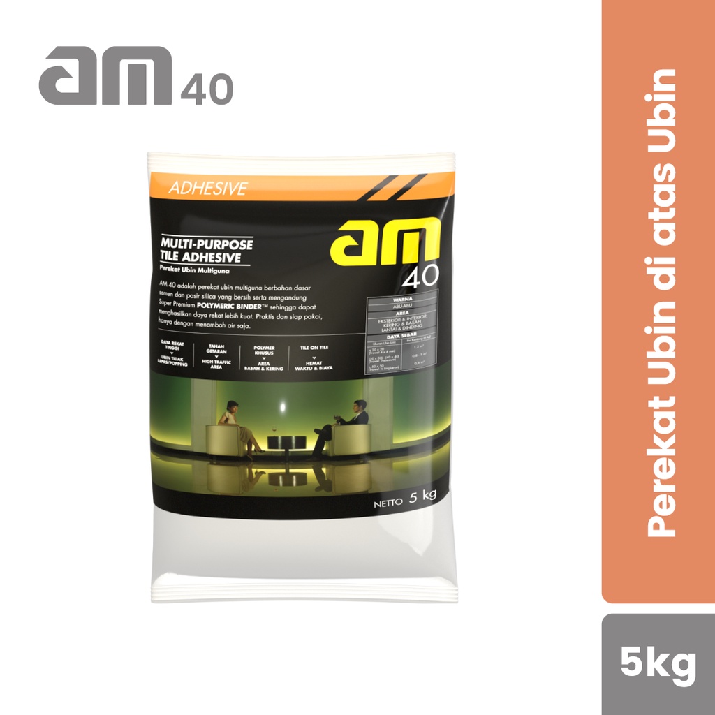 Jual AM Mortar AM 40 - Perekat Keramik Di Atas Keramik kemasan 5kg ...