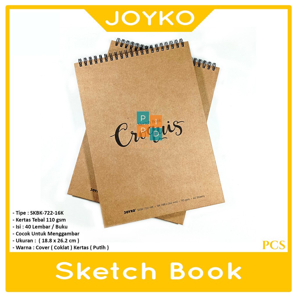 Jual JOYKO - Buku Sketsa - Sketch Book SKBK - 722 16k - Pcs | Shopee ...