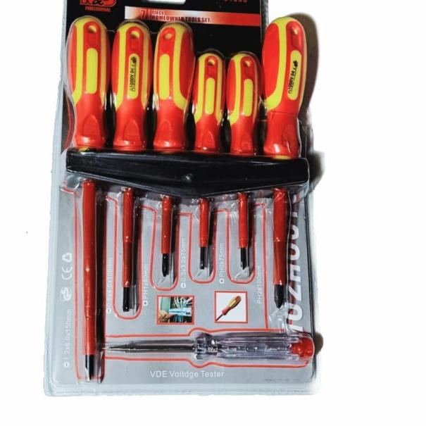 Jual Obeng Listrik Set 7 Pcs 1000V Insulation Screwdriver Test pen set ...
