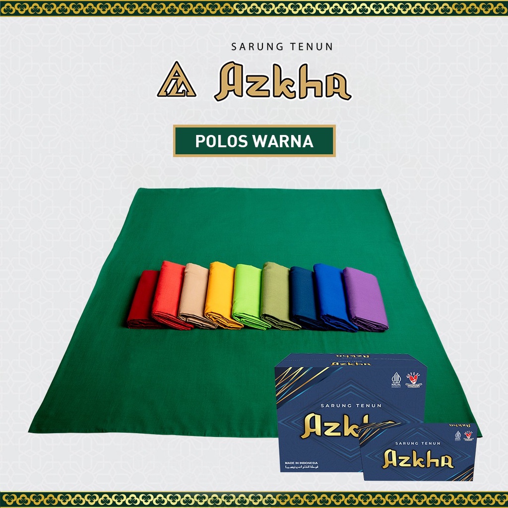 Jual SARUNG TENUN AZKHA POLOS WARNA | Shopee Indonesia
