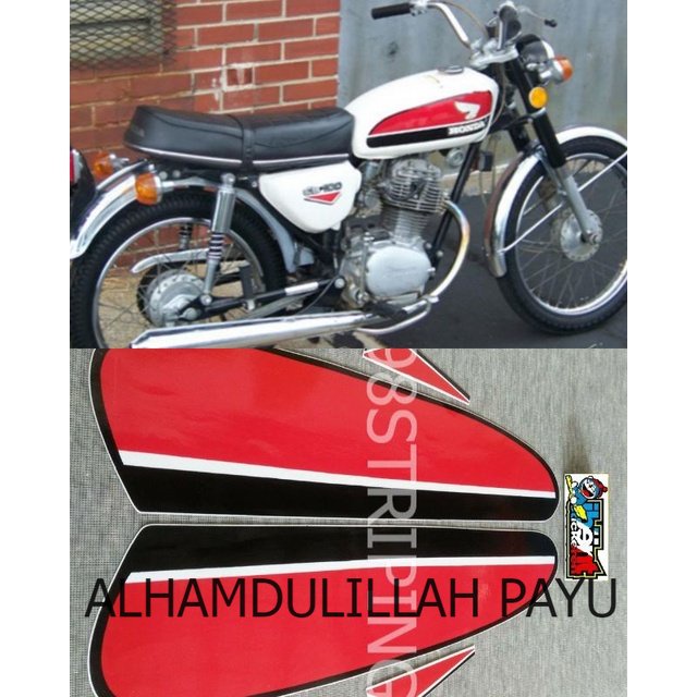 Jual STIKER STRIPING LIS STANDAR ORI HONDA CB100 CB 100 MERAH GLATIK ...
