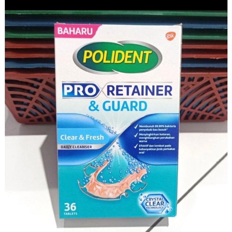 Jual Polident Denture Cleanser Pro and Guard Retainer 36s | Shopee ...