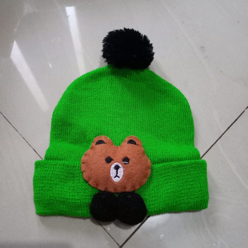 Jual Topi bayi kupluk model boneka pompom usia 0-2 tahun | Shopee Indonesia