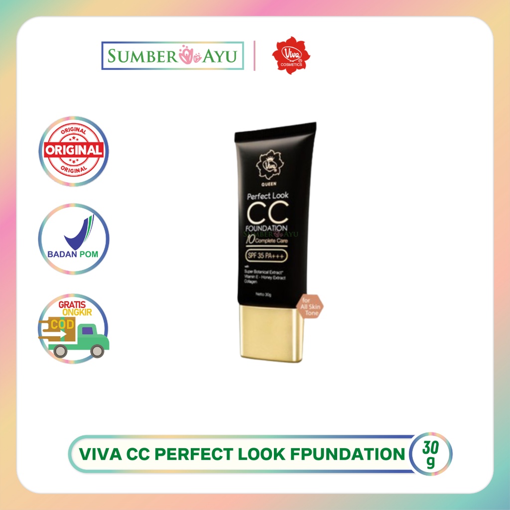 Jual Viva Queen Perfect Look CC Foundation SPF 35 PA+++ | Shopee Indonesia