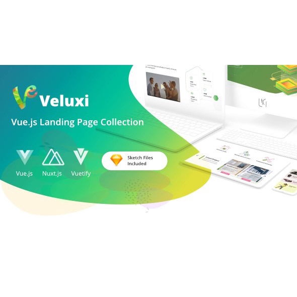 Jual Veluxi v2.1.7 - Vue JS Landing Page Collection (14 Pages) | Shopee Indonesia
