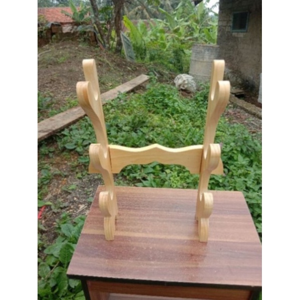 Jual stand/dudukan katana/golok/pedang 1 tahap, 2 tahap, 3 tahap dan 4 ...