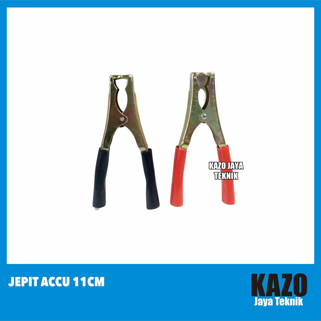 Jual Jepit Accu 11cm Besar/ Capit / Japit Buaya Aki (1 Set Hitam, Merah ...
