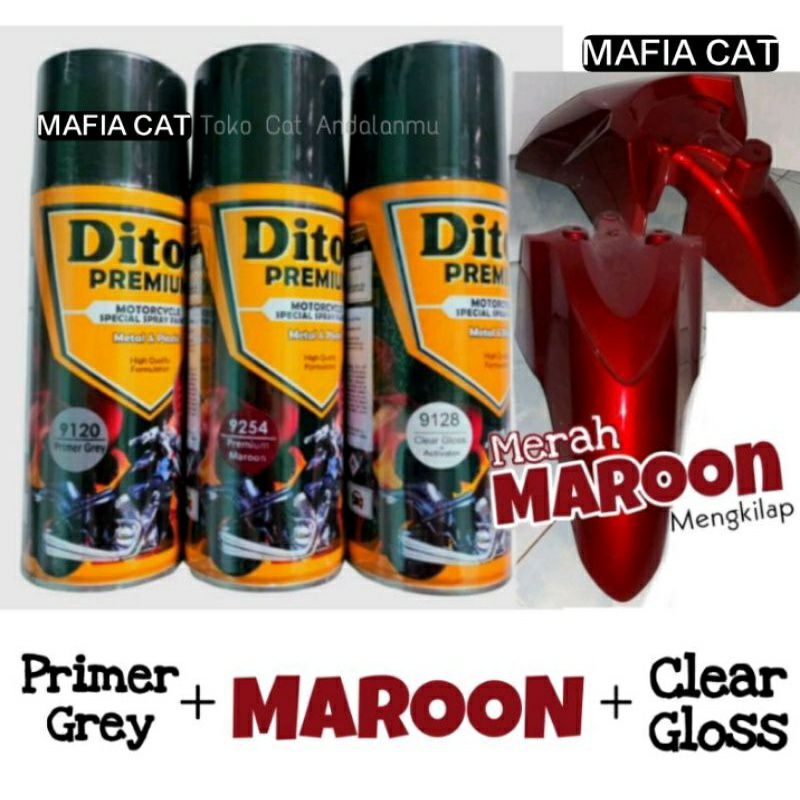Jual Paket Pylok Pylox Diton Premium 400 Ml Primer Grey 9120 + Premium ...