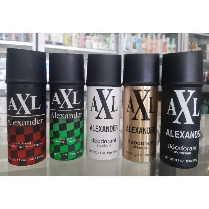 Jual AXL Alexander Deodorant Spray 150ml - Parfum Badan | Shopee Indonesia