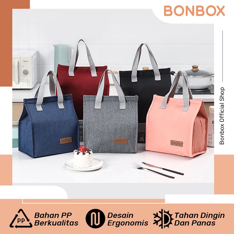 Jual BONBOX Tas Bekal Tas Lunch Box Tahan Panas ada Aluminium BLB30 ...