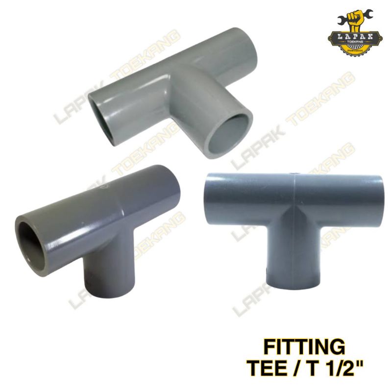 Jual Fitting Tee T PVC 1/2 Inch AW Sambungan Pipa T ½" Kuat Tebal | Shopee Indonesia