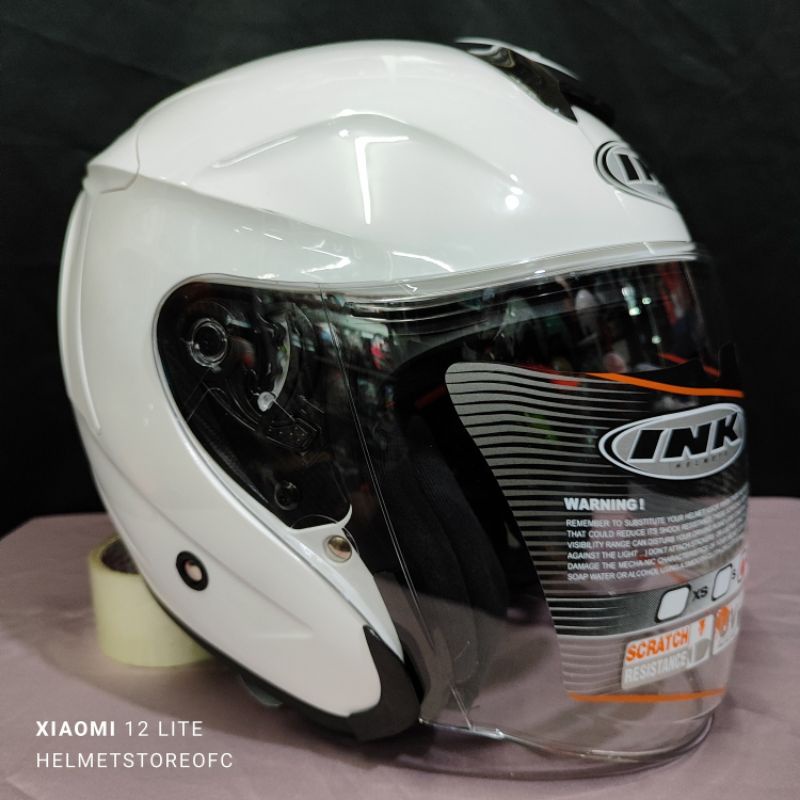 Jual helm ink dinamic white solid | Shopee Indonesia