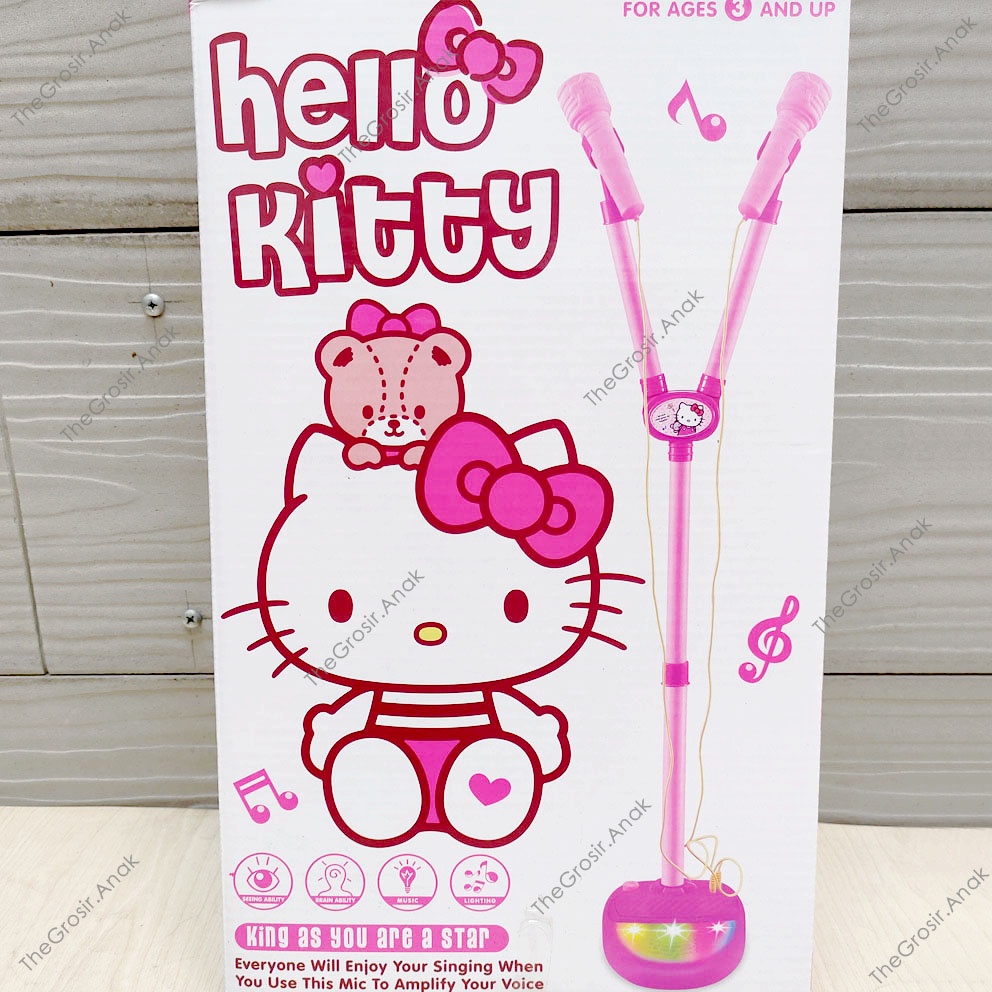 Jual TGA Microphone Karakter 2in1 Frozen Hello Kitty Superhero Mic ...