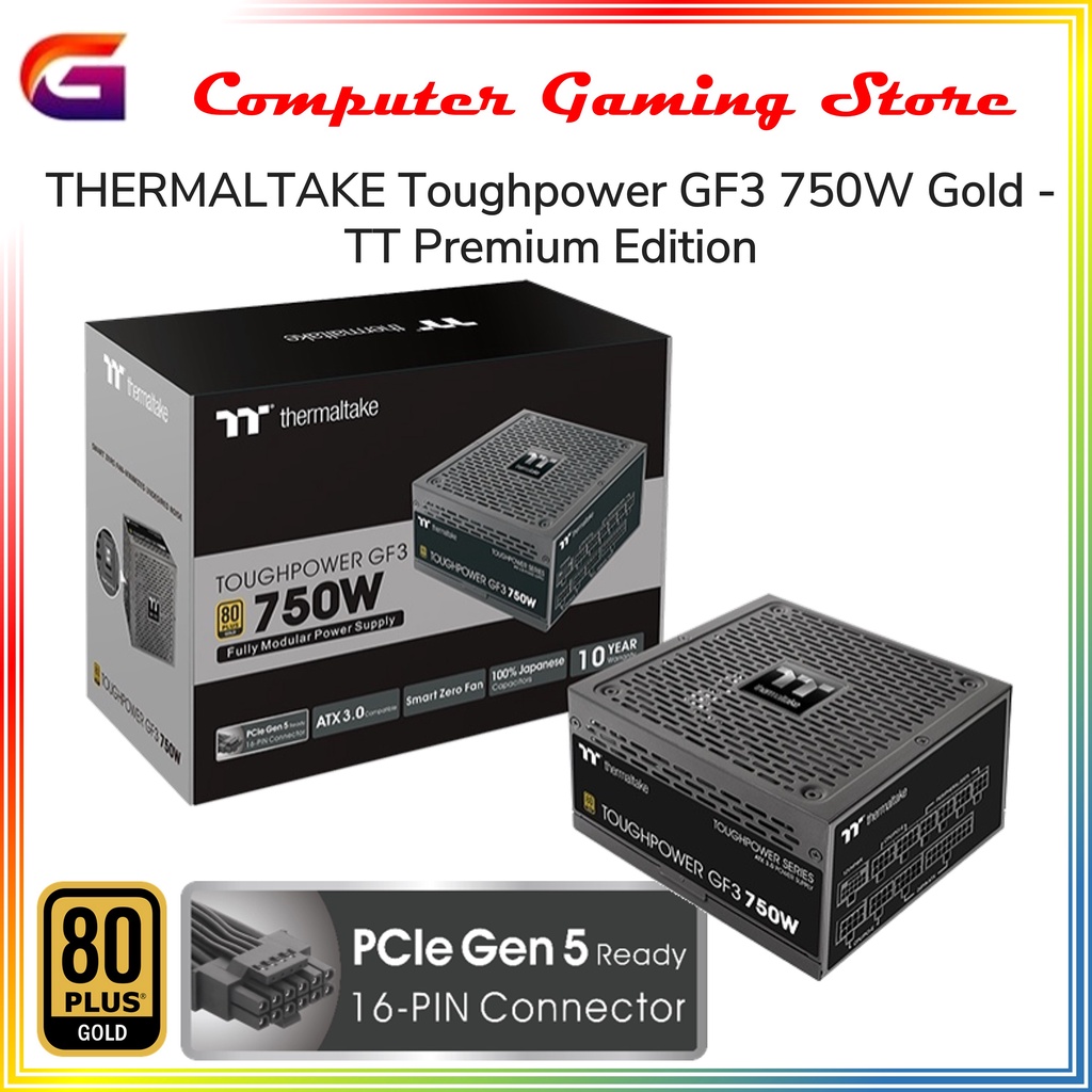 Jual THERMALTAKE Toughpower GF3 750W Gold - Power Supply | Shopee Indonesia