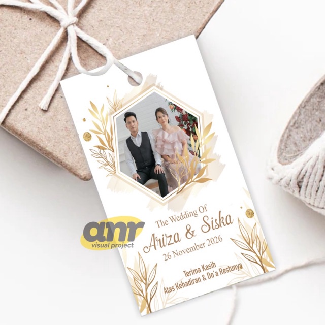 Jual Hang Tag Souvenir 4x6 cm / Engagement / Wedding / Hang Tag Ucapan ...