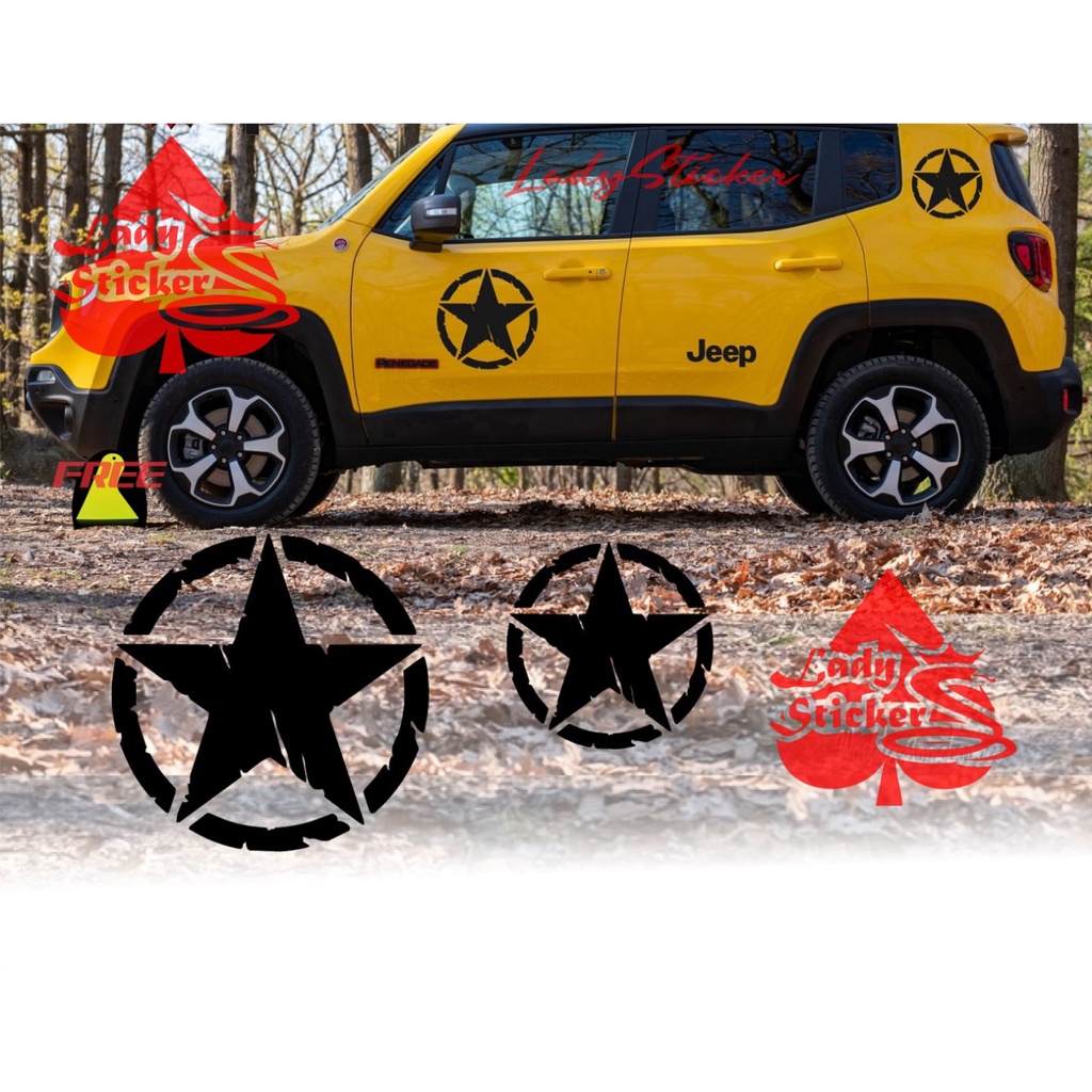 Jual CUTTING STICKER MOBIL JEEP STRIPING STICKER BODY SAMPING MOBIL ...