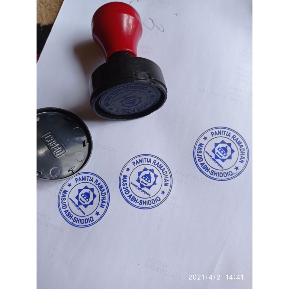 Jual Stempel custom free desain model bulat Stampel cap | Shopee Indonesia