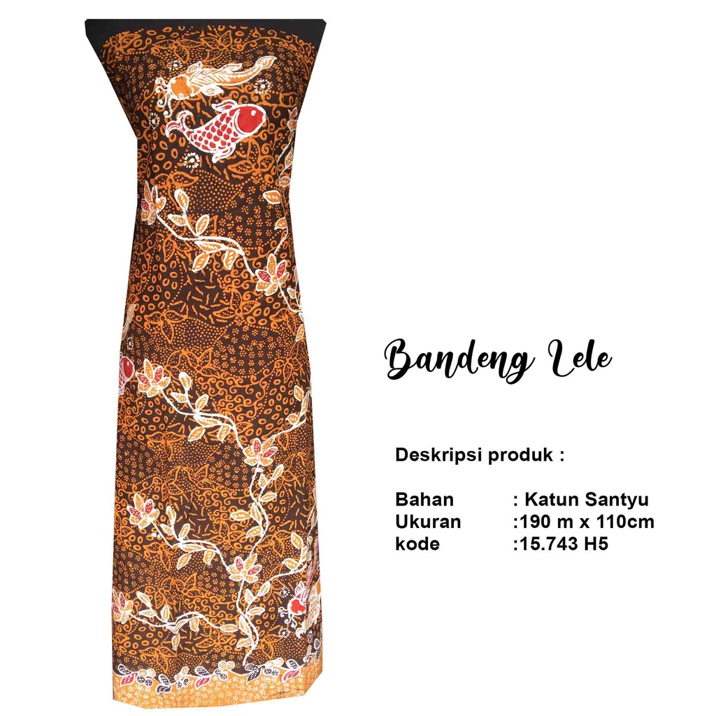 Jual batik motif bandeng lele / batik motif khas lamongan / seragam ...