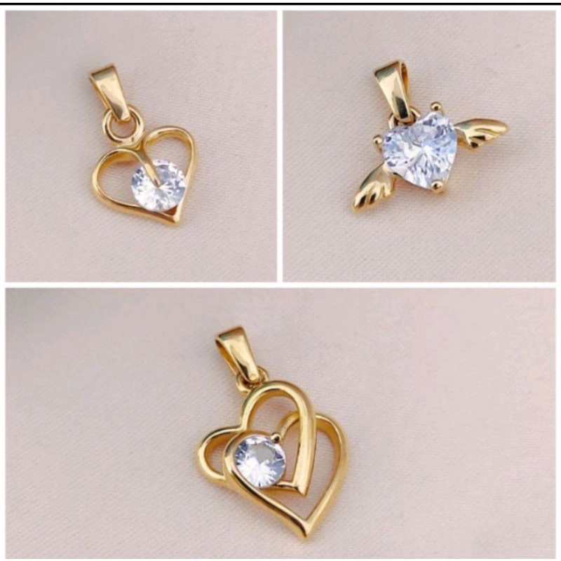 Jual liontin titanium bermacam model kekinian warna gold | Shopee Indonesia