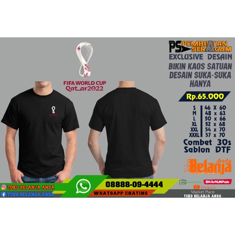 Jual kaos Fifa World cup 2022 Qatar | Piala dunia qatar 2022 | Shopee ...