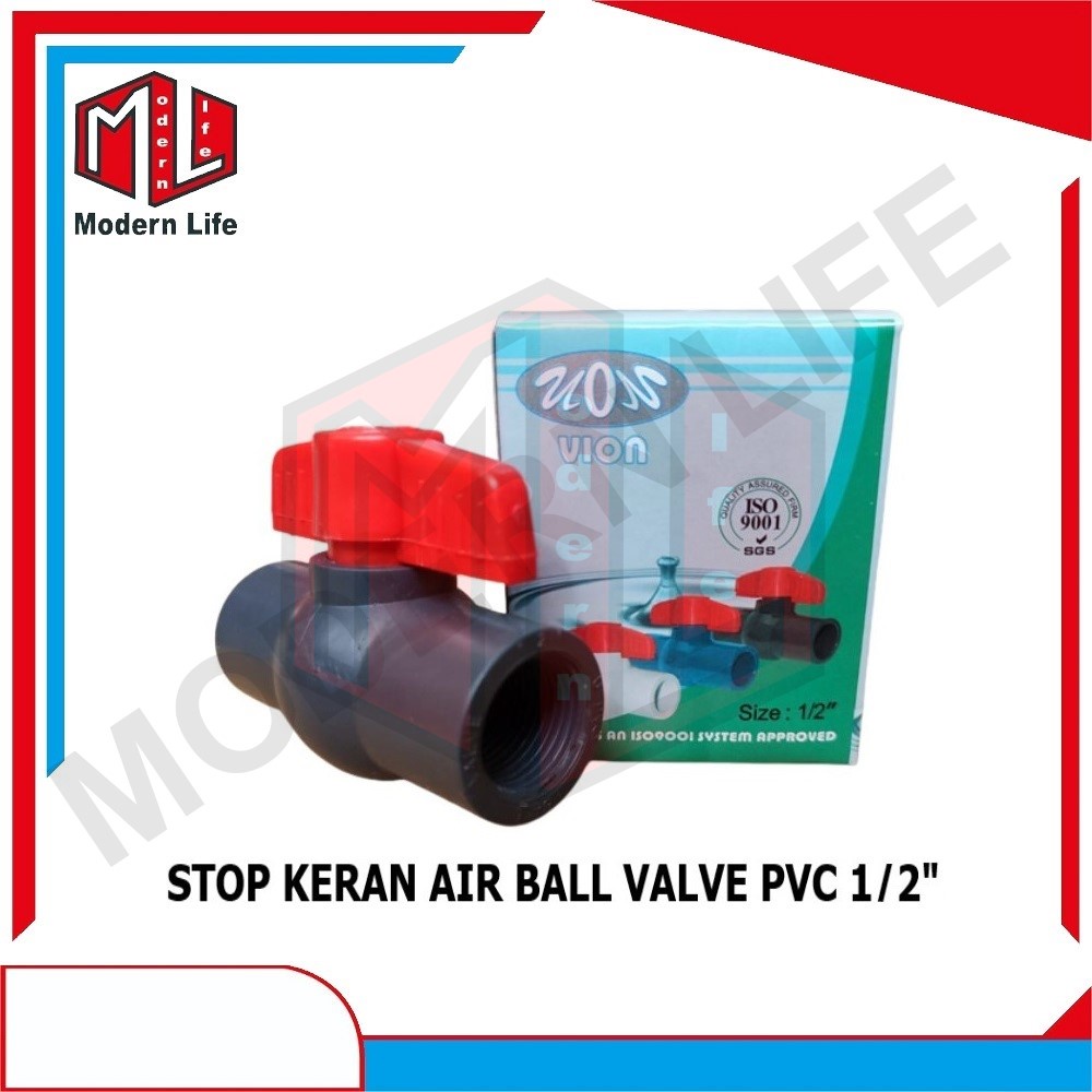 Jual Ball Valve 1/2" inch PVC Stop Kran Air Paralon Pipa | Shopee Indonesia