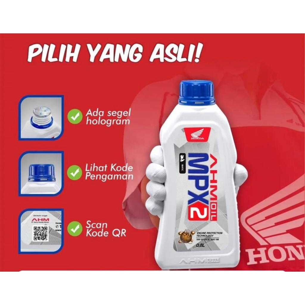 Jual OLI MPX2 OLI MESIN ORIGINAL AHM MPX 2 4T 10W-30 800ML 650ml ALL ...
