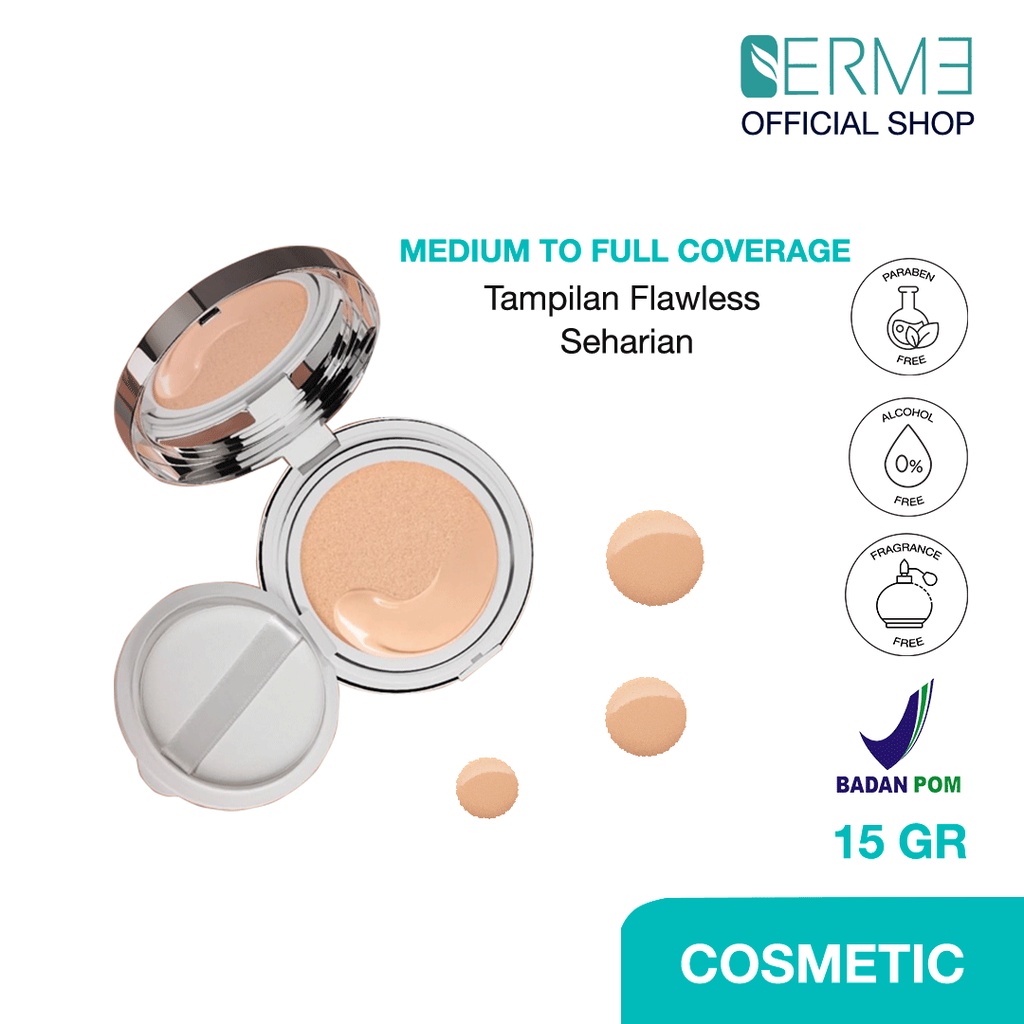 Jual Erme Air Cushion Natural untuk Menyamarkan Noda Hitam Tone Up 15 ...