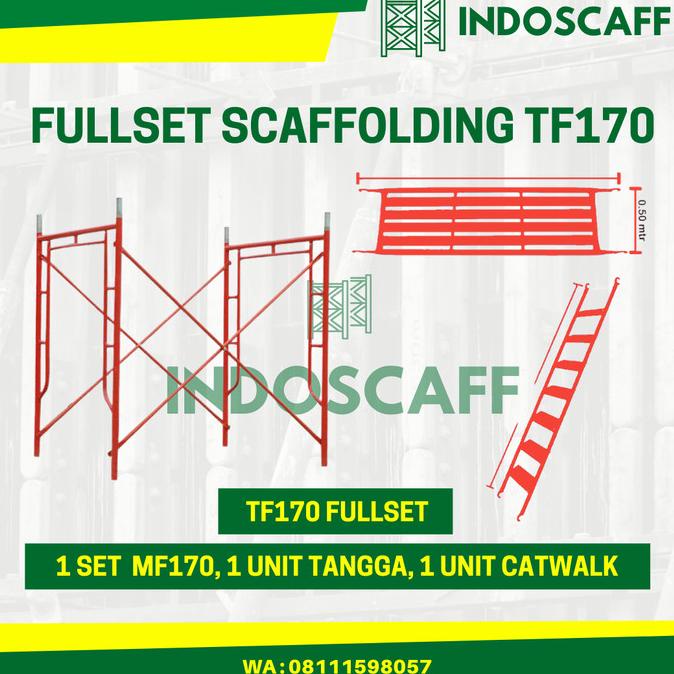Jual 1 Set Scaffolding Main Frame 170 + 1 Unit Catwalk + 1 Unit Tangga ...