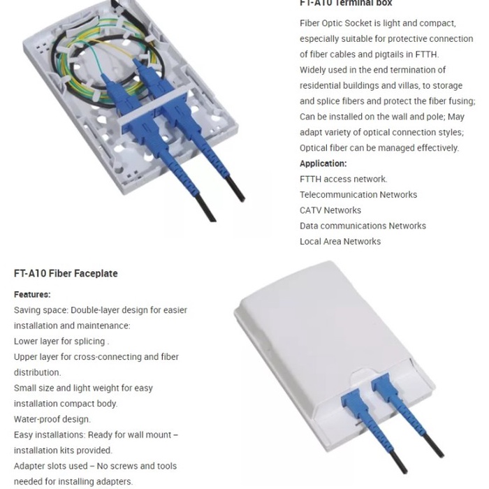 Jual Roset 2Core Ftth Roset 2 Core Type Geser Bawah Odf/Odp Fiber Optic ...