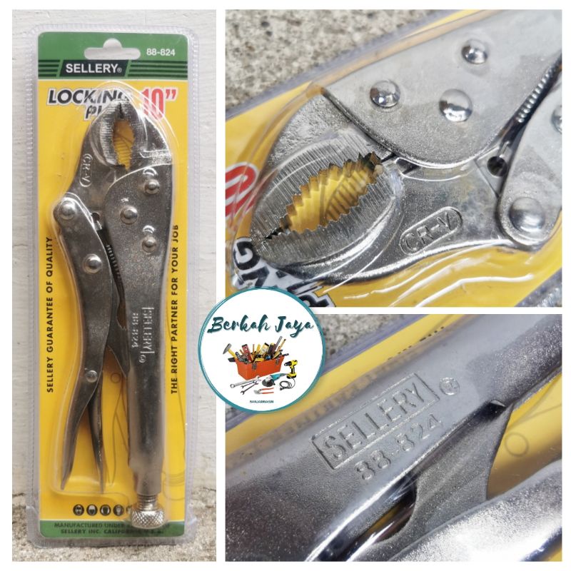 Jual Tang Buaya SELLERY 10" inch Tang Jepit Bulat / Bengkok | Locking ...