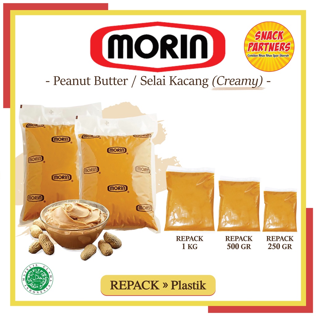 Jual Selai Kacang MORIN Repack 250 / 500 GR - Saus Pasta Kacang ...