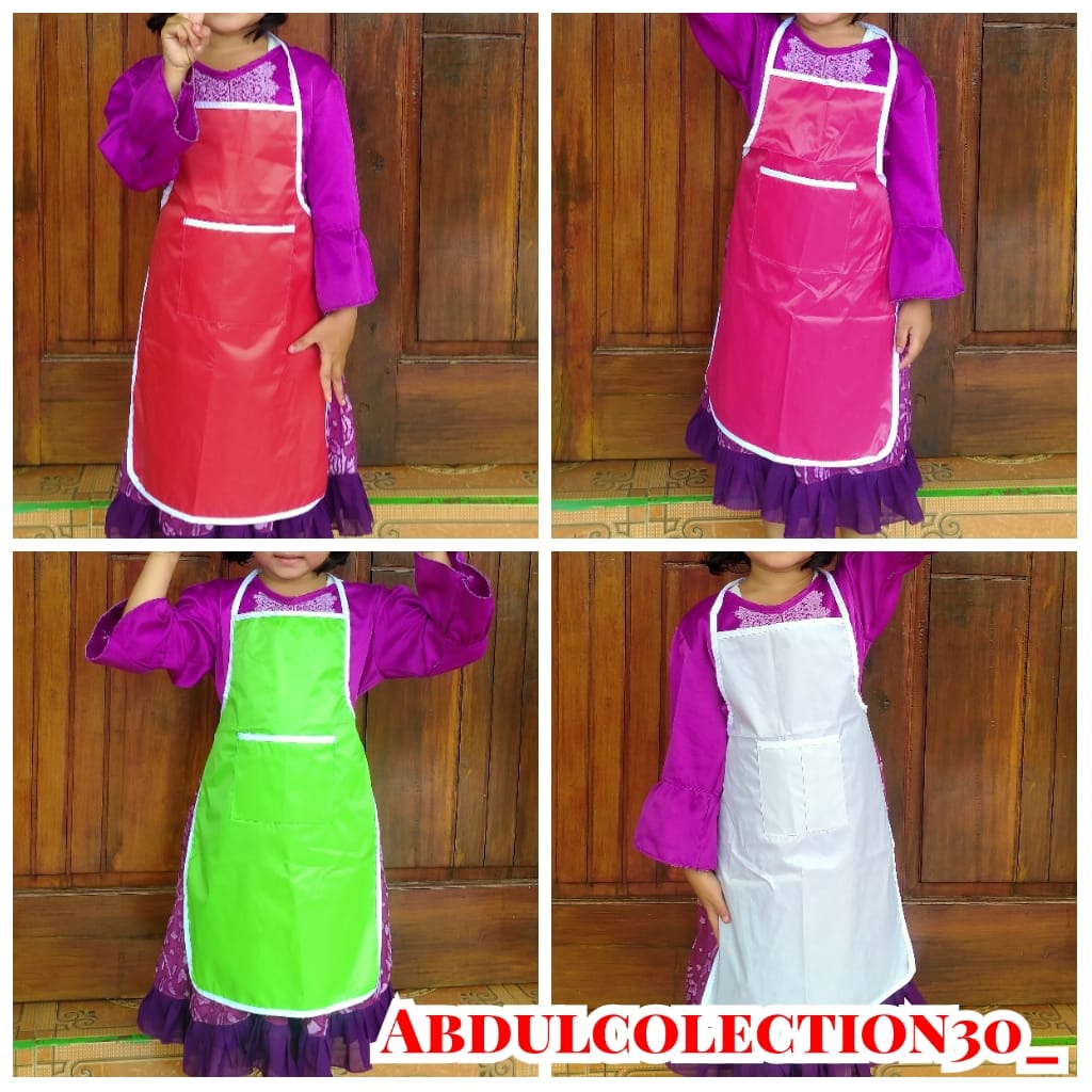Jual celemek anak bahan parasit ukuran "TK" Laki-Laki perempuan murah ...