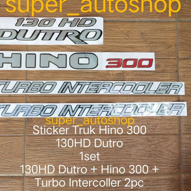 Jual Sticker Truk Hino 300 130HD Dutro Turbo Intercooler 1set | Shopee ...