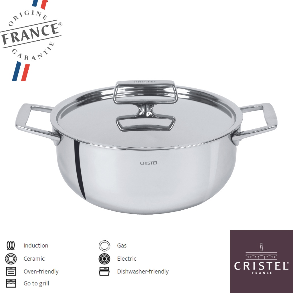 Jual Cristel Stainless Steel Stewpot Castel Pro 16 Cm 5 Ply / Panci Sop ...