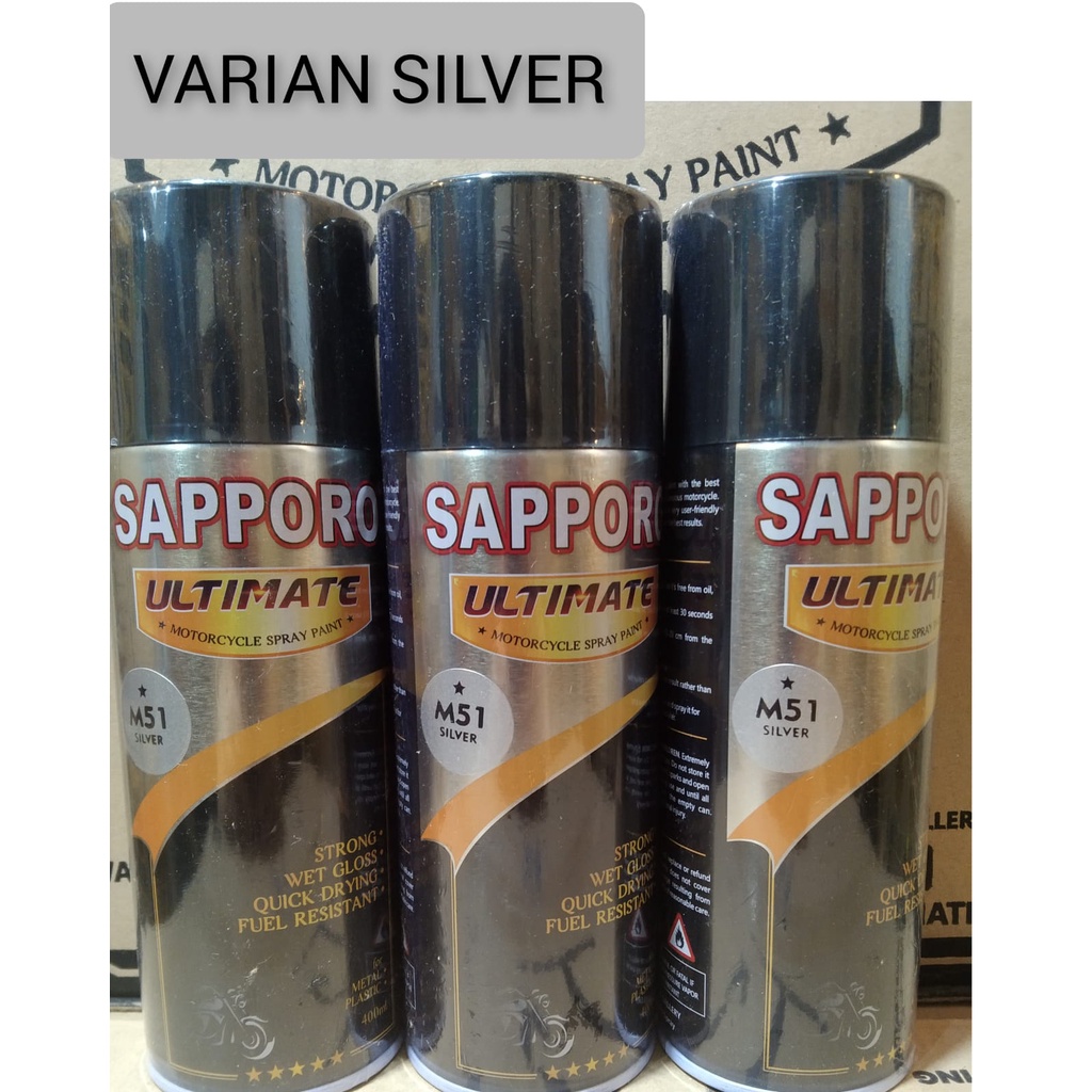 Jual pilok pilox cat semprot sapporo ultimate 400ml varian silver ...
